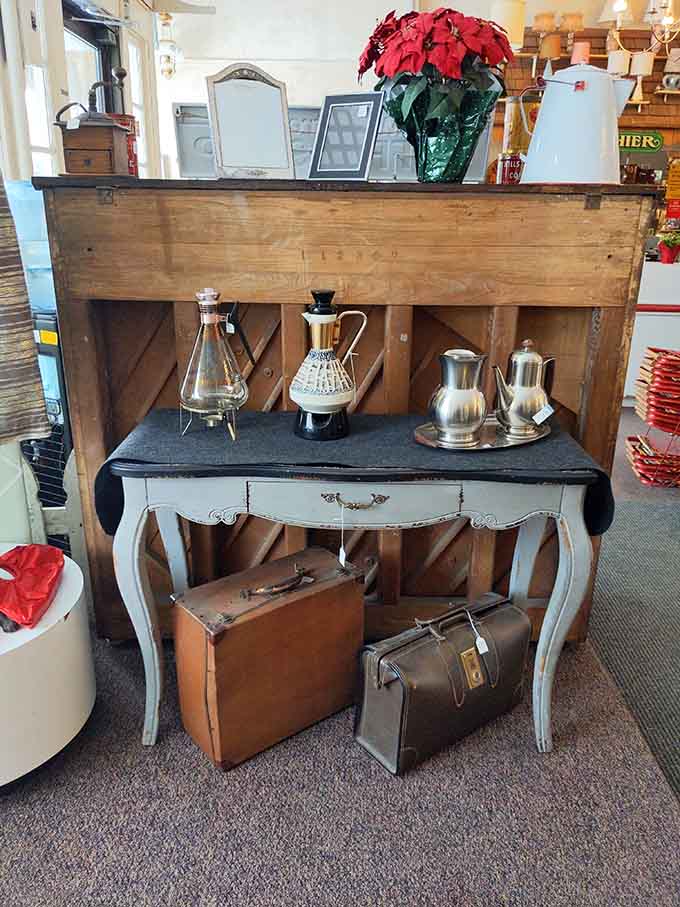 Furniture displays showcase pieces that have survived decades with style intact, ready for their next chapter in someone's home.