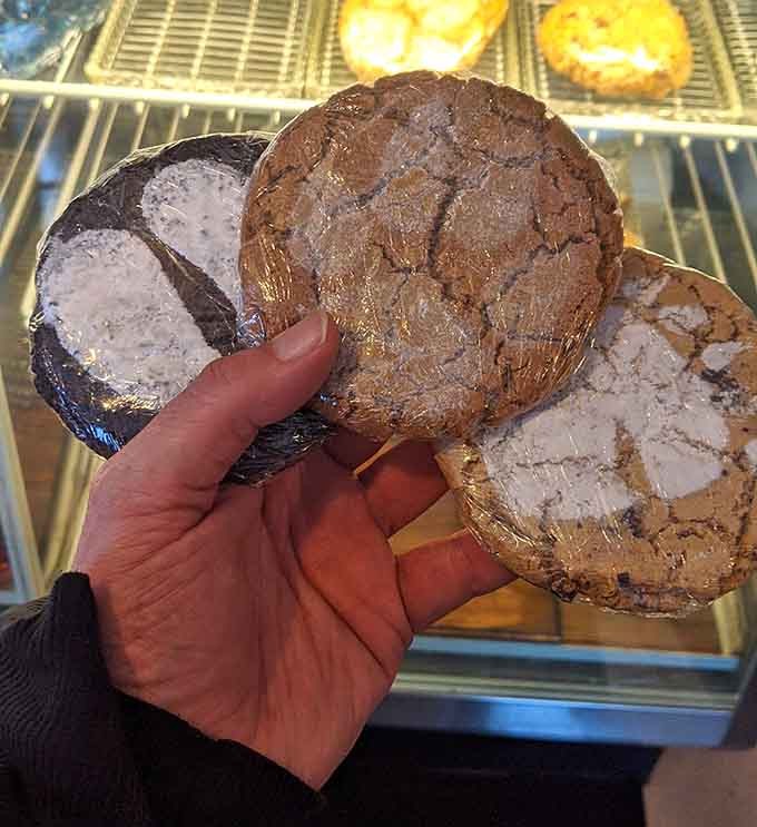 These cookies aren't just baked goods, they're round tickets to happiness that happen to fit perfectly in your hand.