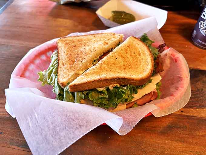 Fresh ingredients, perfect proportions, and bread that deserves its own fan club &ndash; this isn't just lunch, it's an edible work of art.