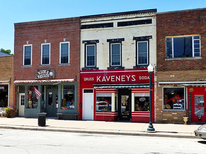 Kaveney's Soda Fountain's vintage storefront looks like it stepped straight out of a Norman Rockwell painting, and that's no accident.