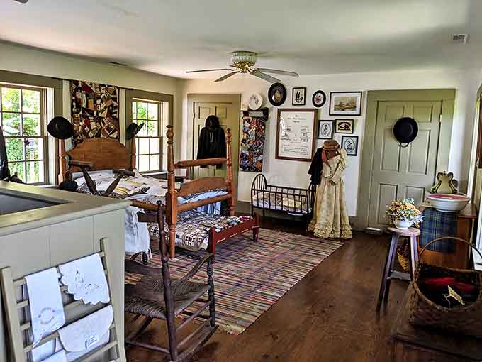 Bedroom decor from an era when "Netflix and chill" meant reading by candlelight and hoping not to set the curtains on fire.