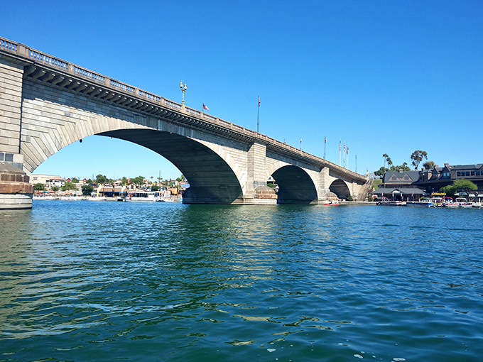 The iconic London Bridge spans the waters &ndash; yes, THE London Bridge, transported brick by brick from England to Arizona!