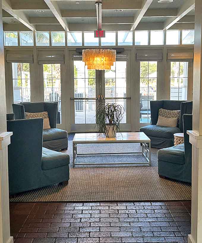 Conversation nooks: Sink into these plush chairs where afternoon cocktails and evening nightcaps become cherished vacation rituals.