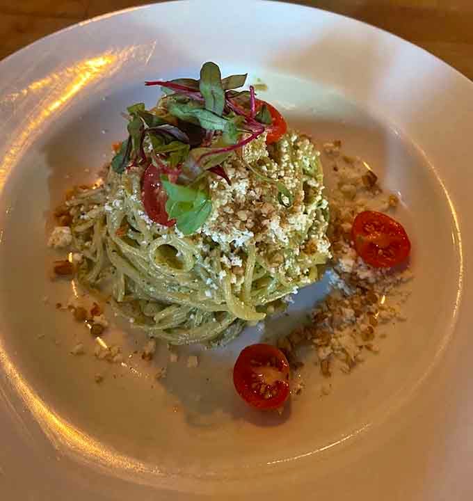 Fresh pasta gets the seasonal treatment here, proving that farm-to-table isn't just a salad thing but a delicious philosophy.