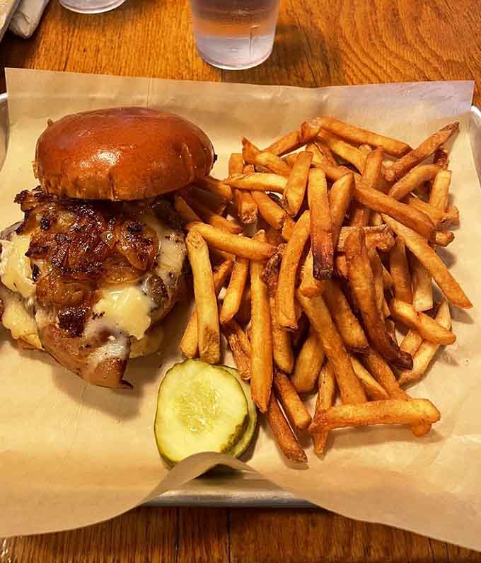 The Bacon Brie Bison Burger takes things upscale, because sometimes regular delicious isn't quite enough for your taste buds.