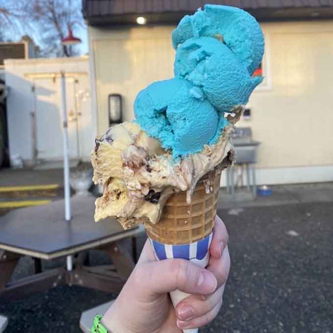 Blue Moon ice cream glows with mysterious Midwestern magic, tasting like childhood memories and questions nobody can quite answer.