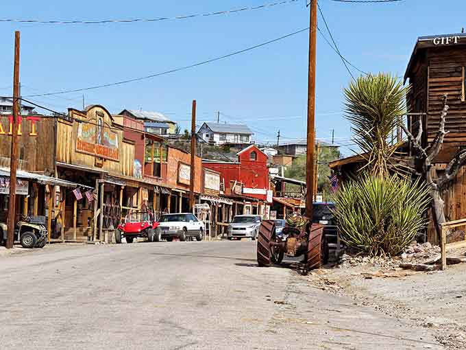 Colorful storefronts line the street, each one packed with treasures ranging from genuinely useful to wonderfully unnecessary.
