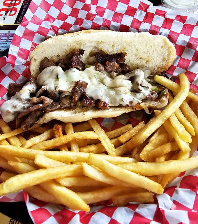 A sandwich so perfectly executed it deserves its own victory lap&mdash;tender beef, melted cheese, and a soft roll that somehow contains all that deliciousness.
