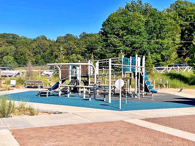When sandcastles lose their appeal, this modern playground offers the perfect alternative for restless little beachgoers.