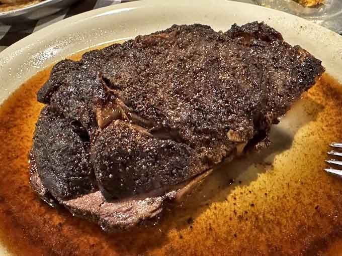 The end cut offers a more intensely seasoned experience for those who prefer their beef with extra character.