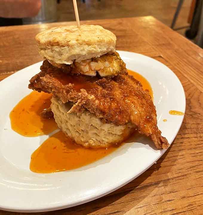 Behold the southern fried chicken biscuit &ndash; where crispy meets fluffy in a relationship that makes other food combinations jealous.