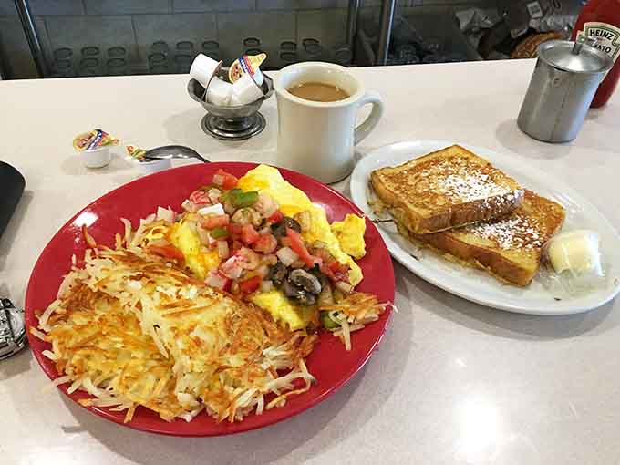 French toast joins the party because apparently one delicious breakfast item just isn't enough around here.
