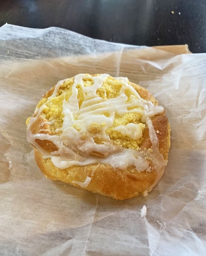 This cheese danish with its sweet glaze and crumbly topping looks like it could solve at least three of your current problems.