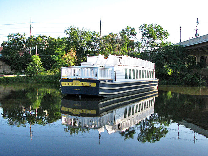 The Volunteer canal boat offers rides that transport you back to when America's commerce moved at mule speed along these historic waters.