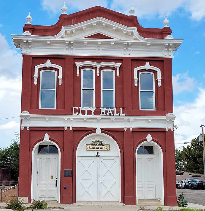 Tombstone's City Hall looks like it was plucked straight from a Western film set, but this red beauty has been keeping the peace since frontier days.
