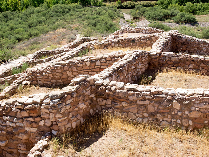 At Tuzigoot National Monument, ancient stone walls whisper thousand-year-old secrets as visitors wander through this remarkable Sinagua pueblo.