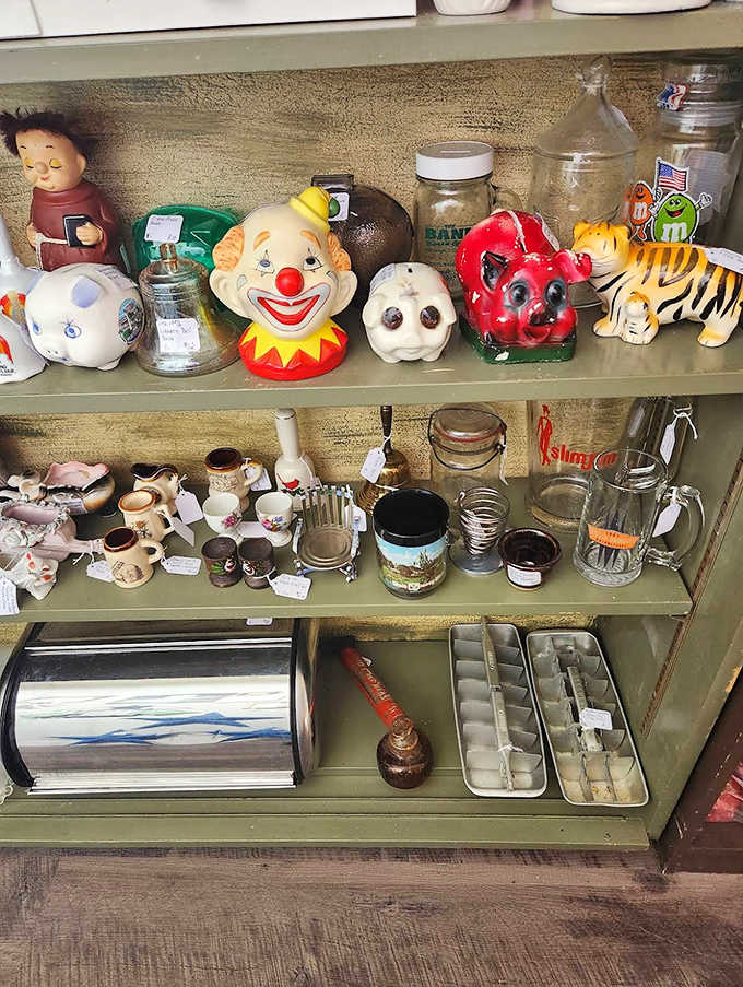 That clown bank might haunt your dreams, but the nostalgic rush of seeing childhood treasures makes the potential nightmares worth it.