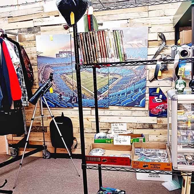 That moment when you spot the exact toy you begged for Christmas 1985 &ndash; Wally's display cases are portals to your childhood, preserved behind glass.