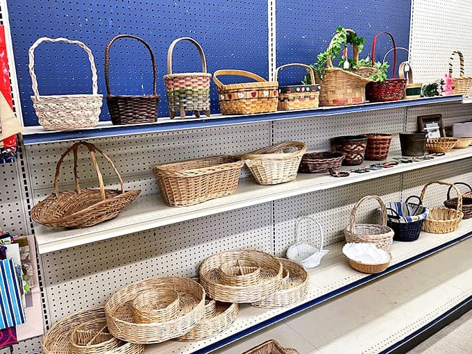 Wicker wonderland! These handcrafted baskets once carried picnics and treasures, now waiting for their next adventure in your home.