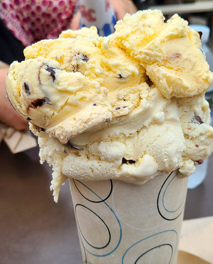 Butter Pecan perfection &ndash; each creamy scoop packed with nutty treasures that make you wonder why you'd ever order anything else.