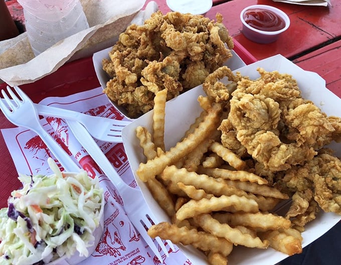 The fisherman's platter: A mountain of perfectly fried seafood treasures that makes you wonder why you'd ever eat anything else.