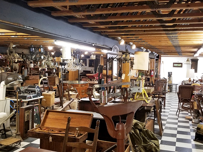 Sturdy craftsmanship from when things were built to outlive their makers, each piece bearing the beautiful patina of countless family gatherings.