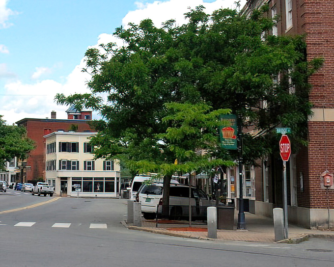 The main downtown area bustles with local character, featuring independent shops and eateries rather than chain stores.