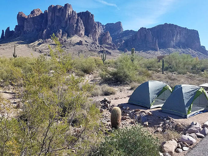 Camping beneath the Superstitions &ndash; where your tent becomes front-row seating to nature's greatest show.