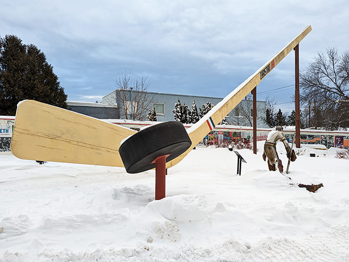 Even buried in snow, the World's Largest Hockey Stick refuses to take a season off &ndash; much like the dedicated players who brave Minnesota's brutal winters.