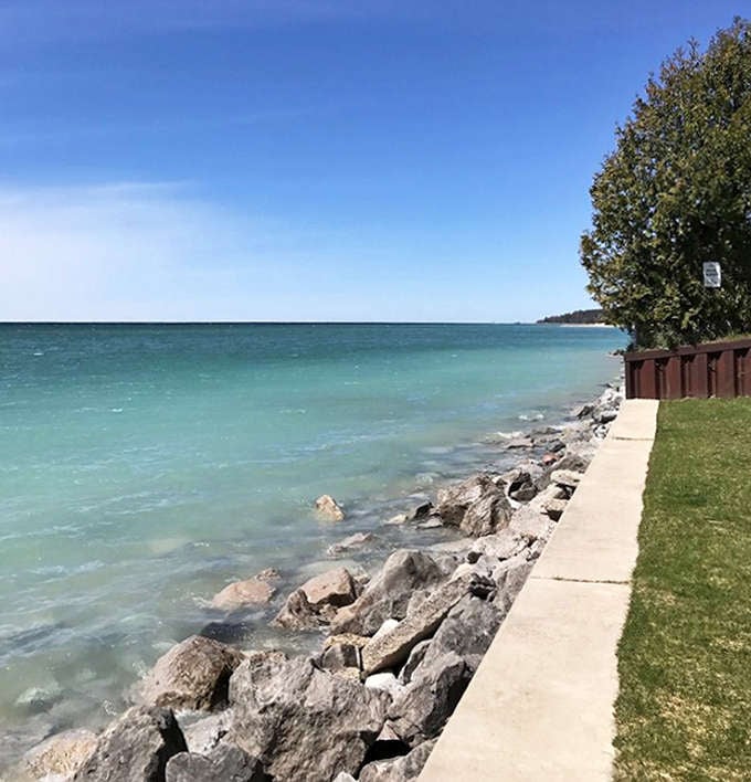 The rocky shoreline serves as nature's stress-relief therapy&mdash;each wave washing away another deadline from your mental to-do list.