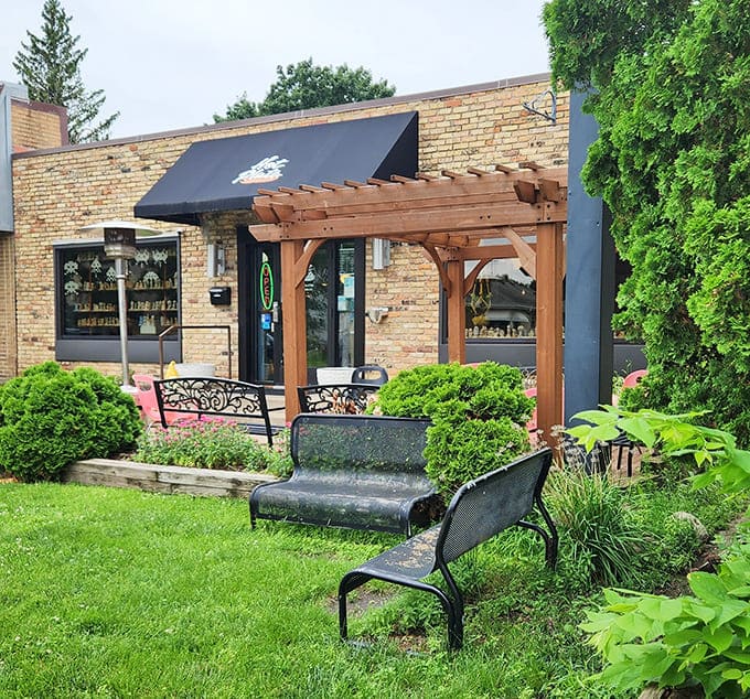 Hot Plate's charming exterior hints at the vintage treasures and amazing French toast waiting inside.