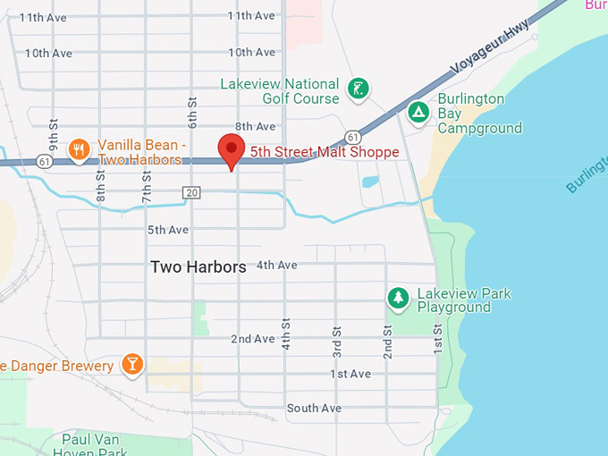 5th street malt shoppe 10 map