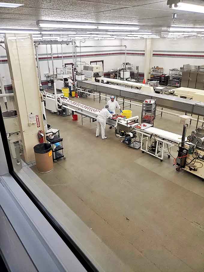 Behind the scenes magic: Skilled confectioners transform simple ingredients into extraordinary treats in the production facility.