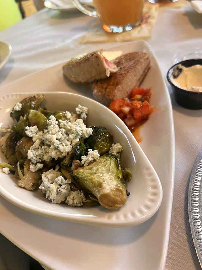 Brussels sprouts with blue cheese prove that vegetables can be just as crave-worthy as any indulgent main course.
