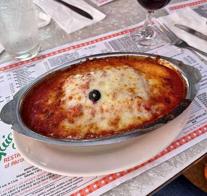 Lasagna architecture at its finest &ndash; layers of pasta, cheese, and sauce in perfect structural harmony.