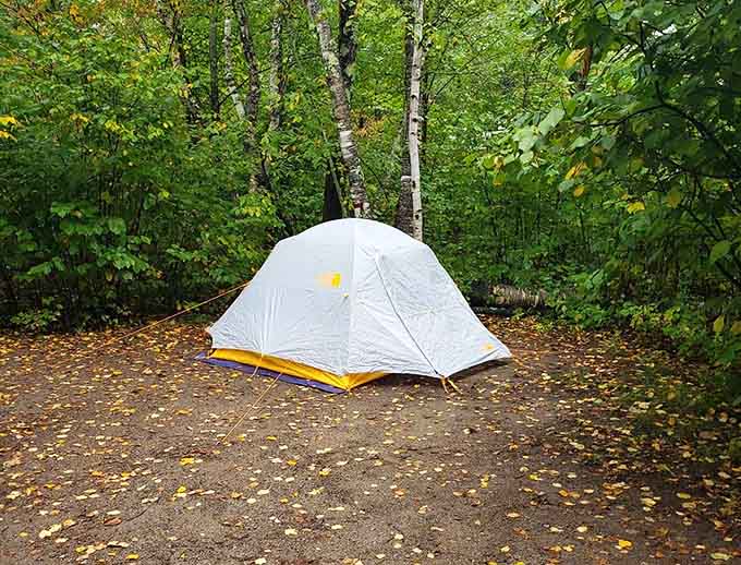 Your tent becomes a front-row seat to nature's nightly symphony, where loons provide the soundtrack and stars handle the lighting design.