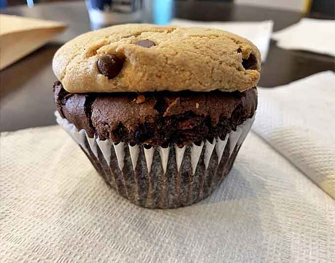 When a brownie and cupcake have a baby, this is the delicious result that makes breakfast dessert acceptable.