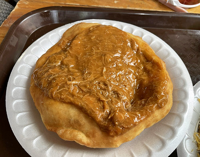 Chili and fry bread &ndash; a match made in desert heaven. The tender beef practically melts into the rich sauce, demanding to be sopped up.