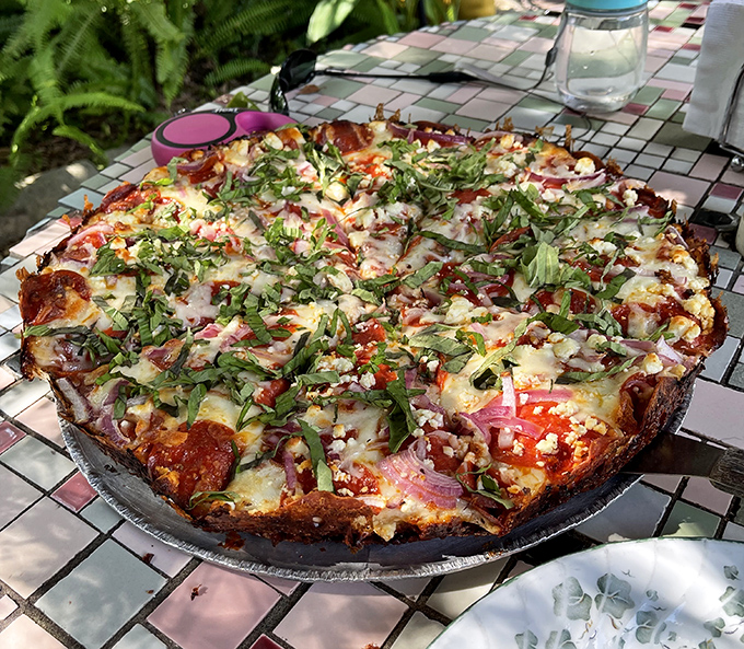 This isn't just pizza &ndash; it's architecture with cheese. The structural integrity alone deserves a standing ovation.