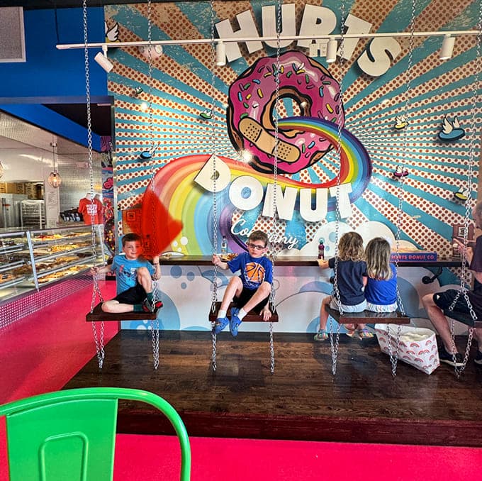 Where sugar-fueled happiness happens on swings &ndash; because everything tastes better when you're slightly in motion.