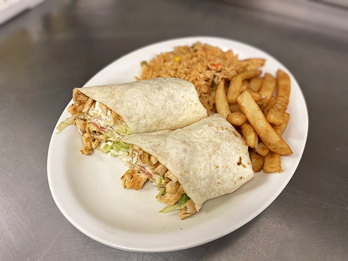 The Rollo chicken wrap proves that sometimes the best things in life come wrapped in a warm tortilla blanket.