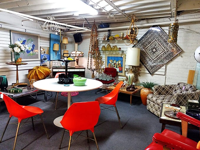 Those orange chairs aren't just seating &ndash; they're time machines to an era when conversation was an art form.