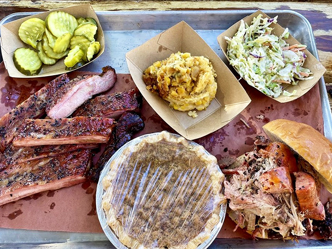 The El General Patton sandwich stands at attention next to its faithful companion &ndash; that legendary corn casserole that's stealing hearts across Arizona.