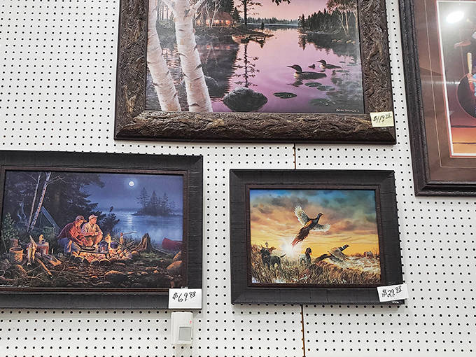 Northwoods art gallery meets bargain basement &ndash; where every lakeside sunset and eagle in flight costs less than dinner at a decent restaurant.
