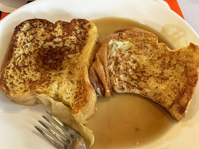 French toast that makes you question why anyone would eat anything else for breakfast &ndash; golden, crispy edges giving way to custardy centers.