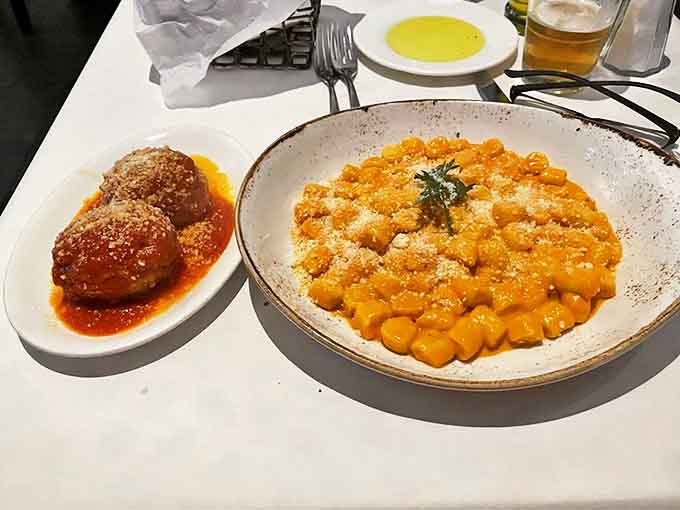 Pillowy gnocchi and a hearty meatball prove that sometimes the classics are classic for very good reasons.