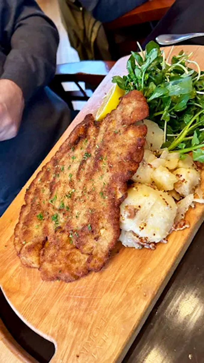 Golden schnitzel with mustard potatoes that crackles with each bite. Austria called&mdash;they want their national treasure back.