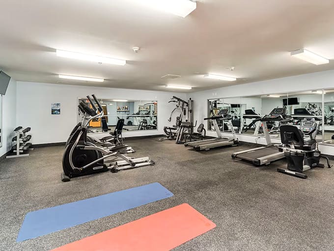 The fitness facility offers a chance to work off all those vacation calories, though let's be honest, chasing kids around counts as cardio.