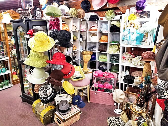 Hat heaven for fashionistas and history buffs alike! From church-ready Sunday best to beachwear that screams "I'm vacationing in 1962!"