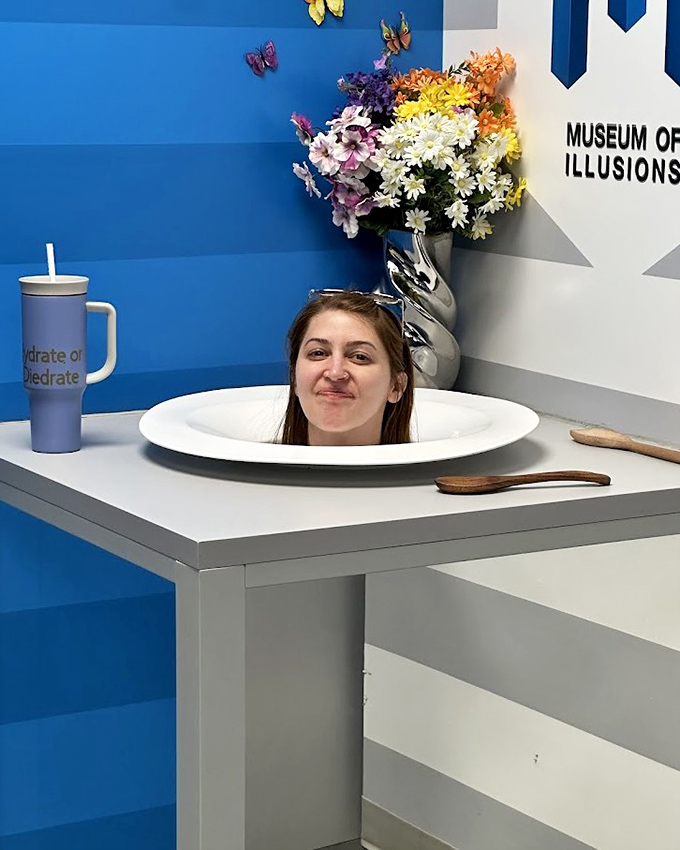 Dinner is served! The Head on a Platter illusion offers the perfect recipe for social media-worthy photos that will confuse your followers.